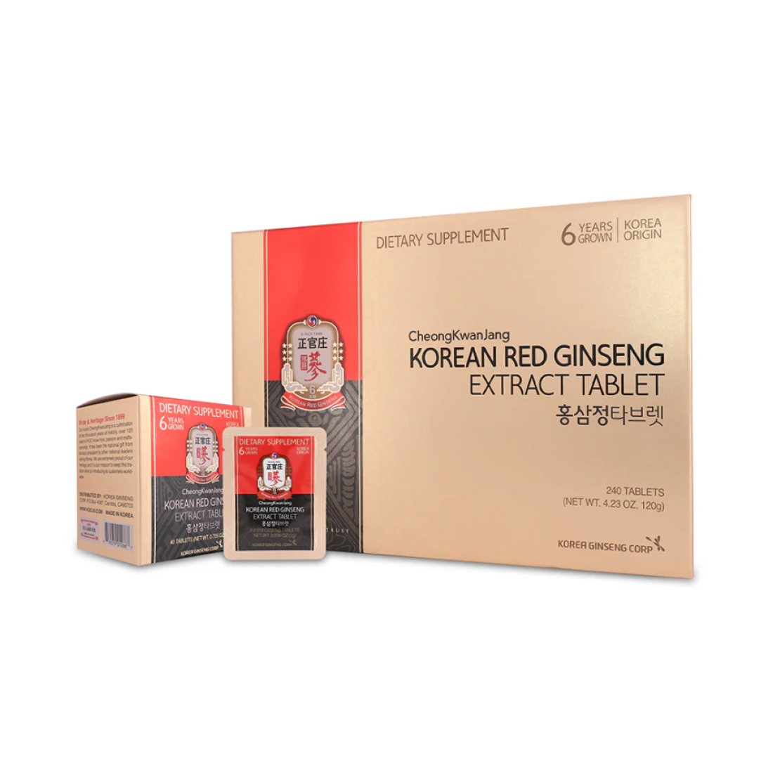 Korean Red Ginseng Extract Tablet - Cheong Kwan Jang(240 tablets) | Koconut